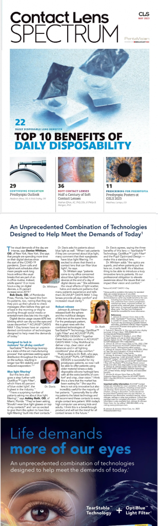 Acuvue Oasys MAX 1 day contact lenses in Contact Lens Spectrum Magazine ...